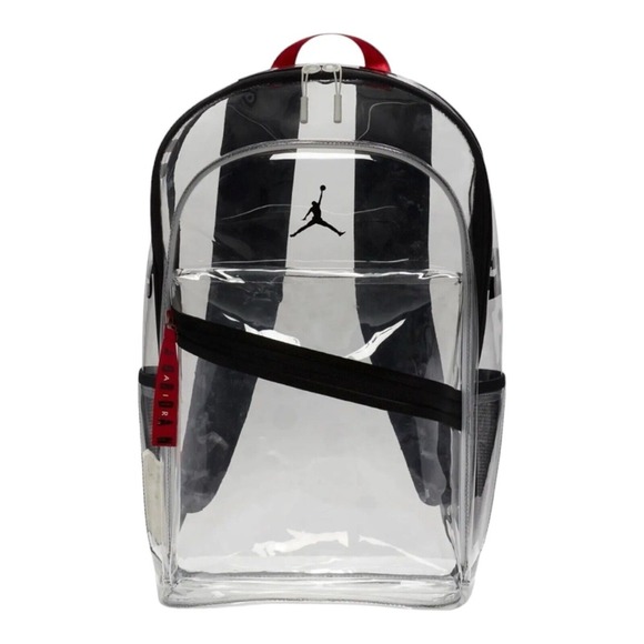 Jordan | Bags | Nike Air Jordan Clear Air Patrol Backpack Black Red ...